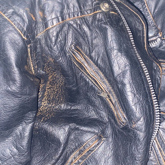 Long Beach | Jackets & Coats | Vintage Leather Jacket Embossed Eagle ...